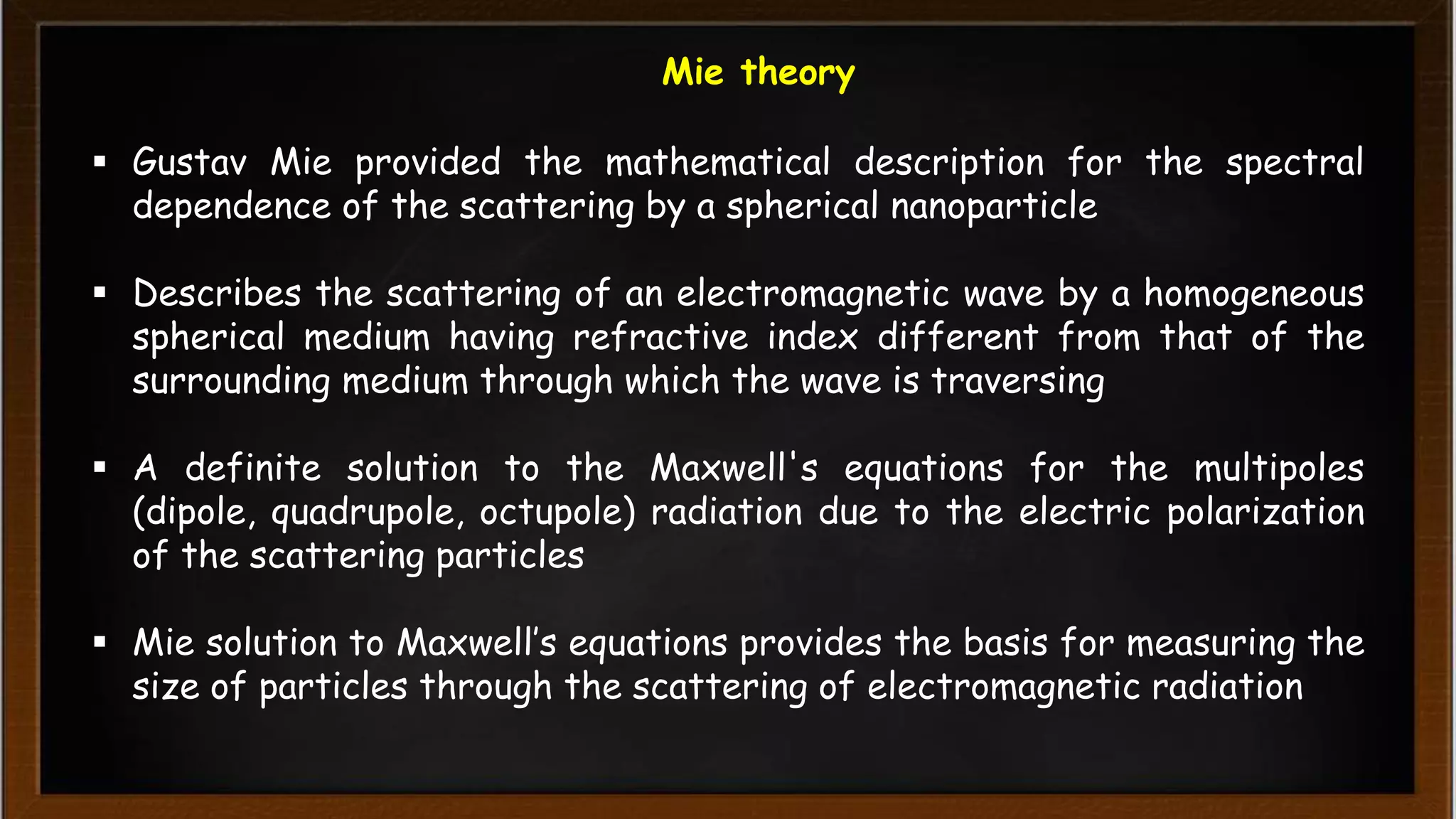 Mie theory of light scattering | PDF