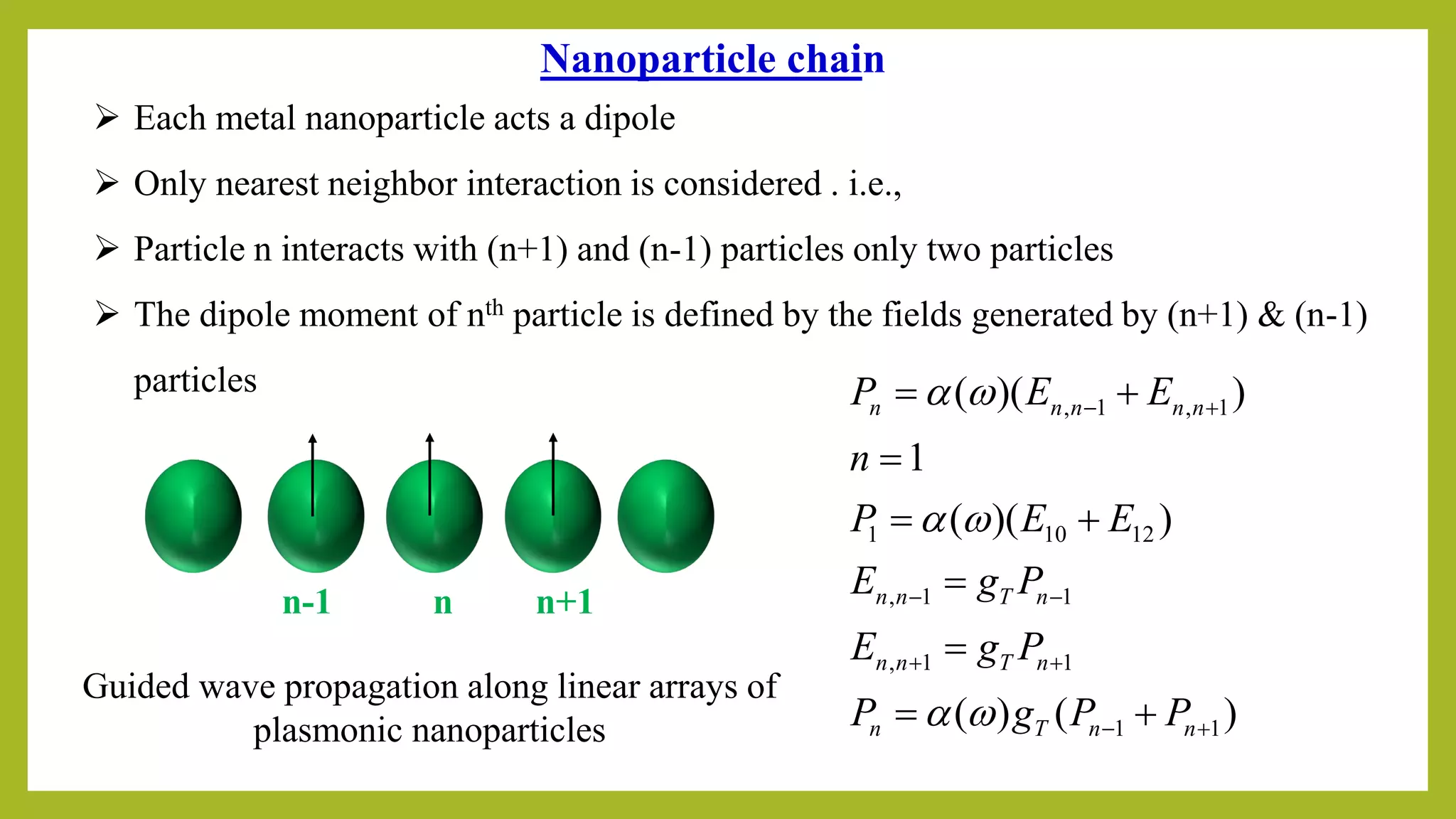 Plasmonic Chain Waveguides Pdf Physics Science
