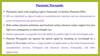 Plasmonic Chain waveguides | PDF