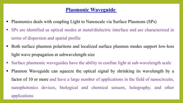 Plasmonic Chain waveguides | PDF | Physics | Science