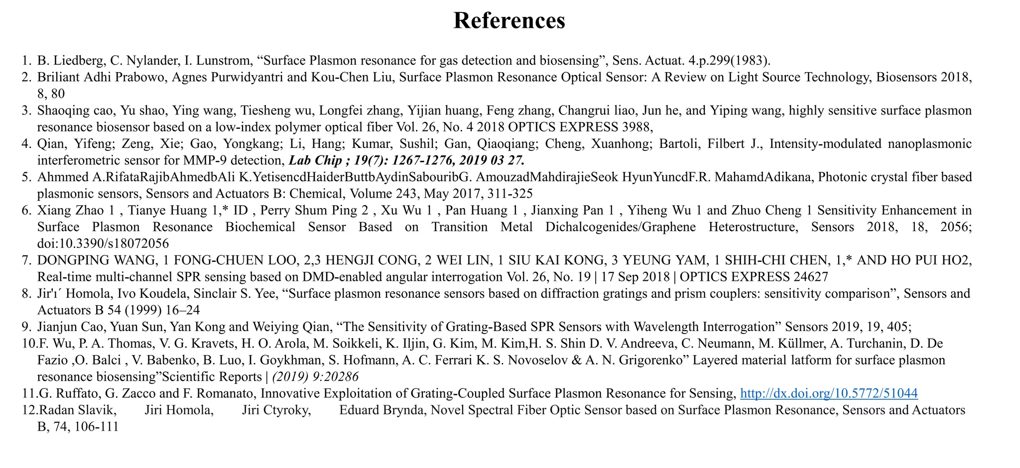 Surface Plasmon Resonance Sensor Pdf