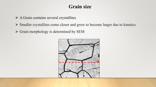 Crystallite size and Particle size | PDF