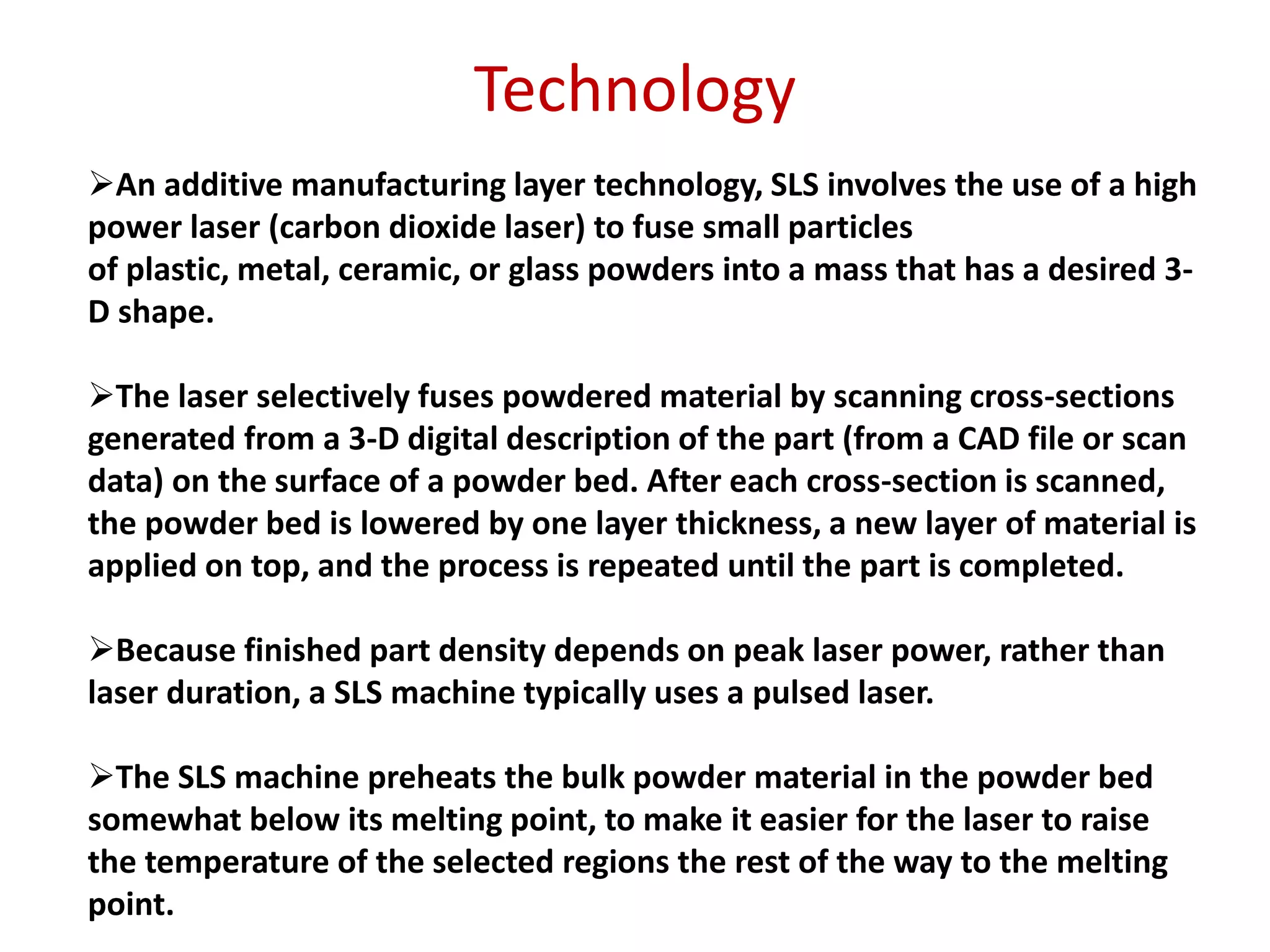 selective laser sintering;a rapid prototyping technology | PPTX