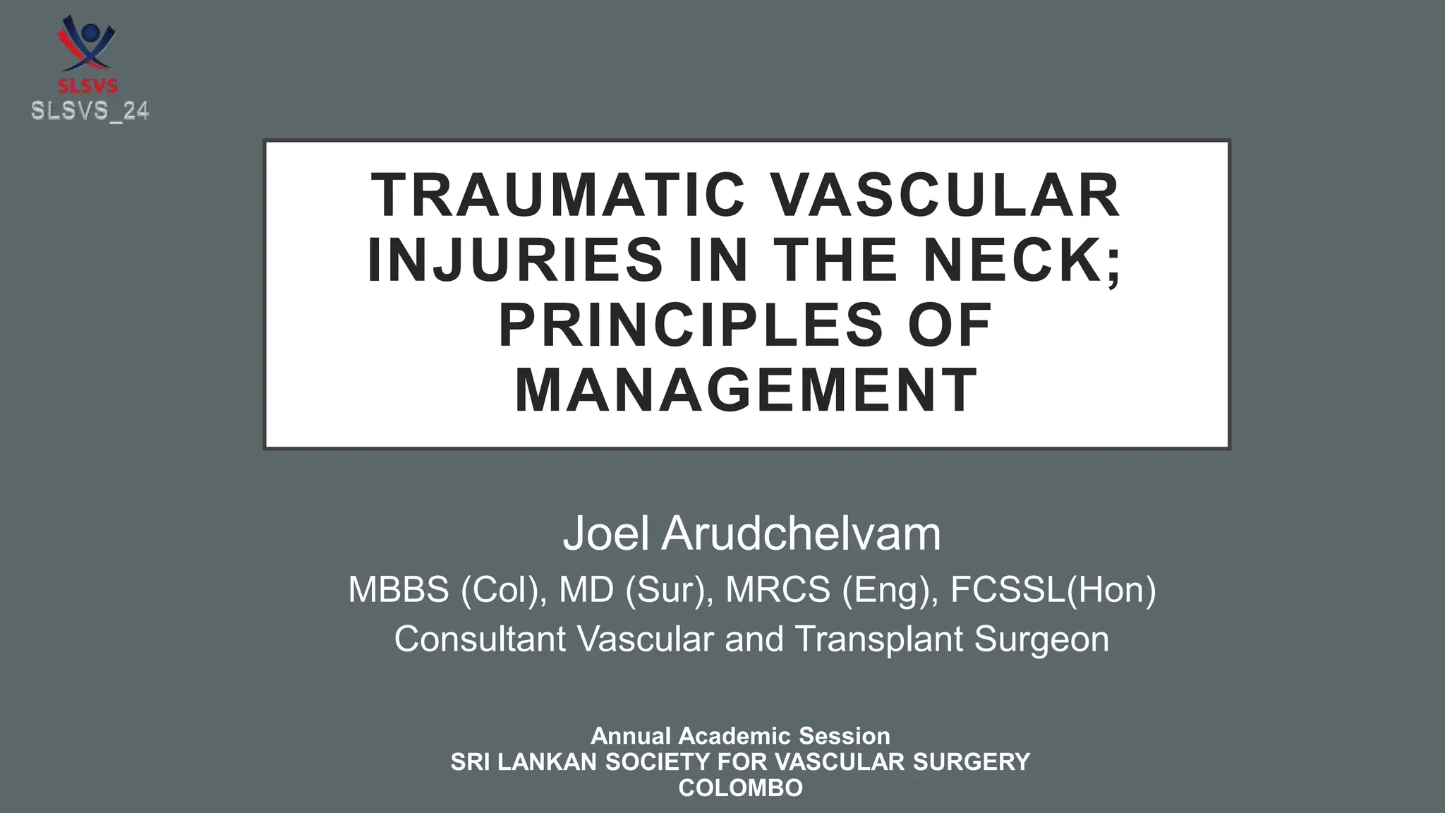 Traumatic vascular injuries in the neck; principles of management Joel ...