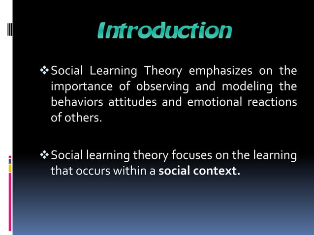 Social Learning Theory | PDF