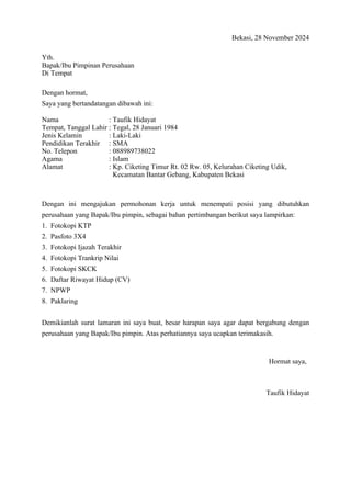 Surat lamaran kerja saudara taufik hidayat.pdf