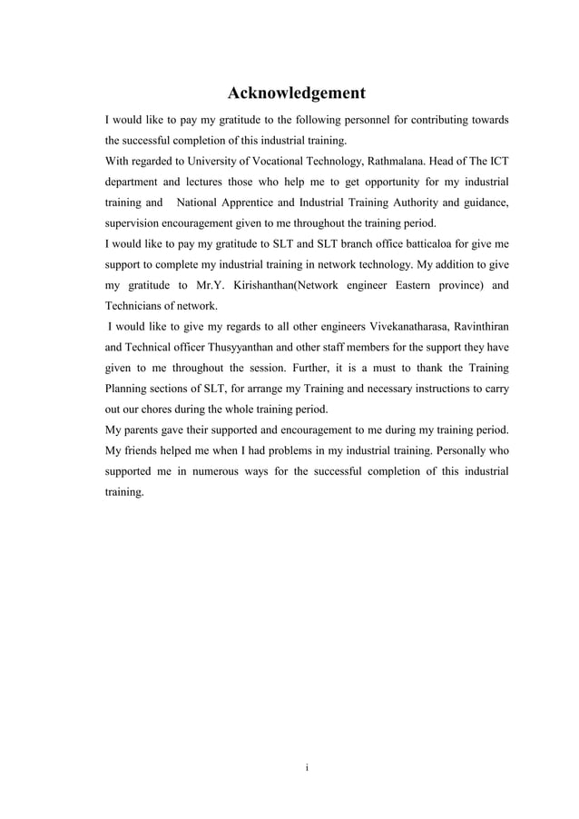 Industrial Training Report - SLT | PDF