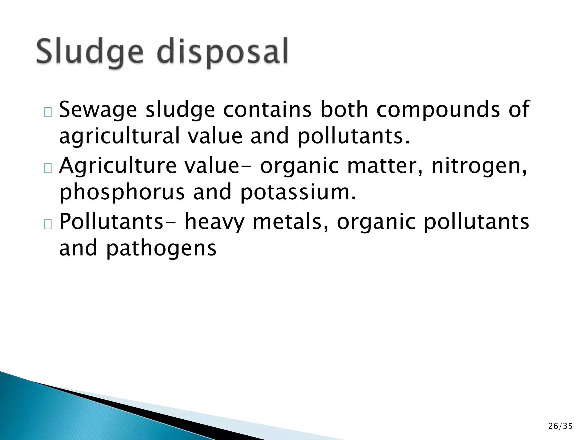 Sludge handling and disposal | PPTX