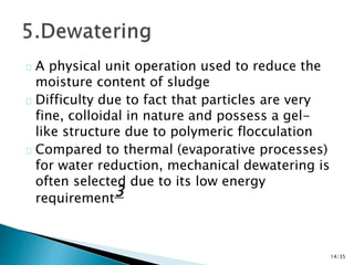 Sludge handling and disposal | PPTX