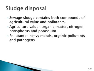 Sludge handling and disposal | PPTX