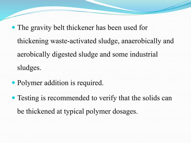 Sludge thickening and stabilization processes | PPTX