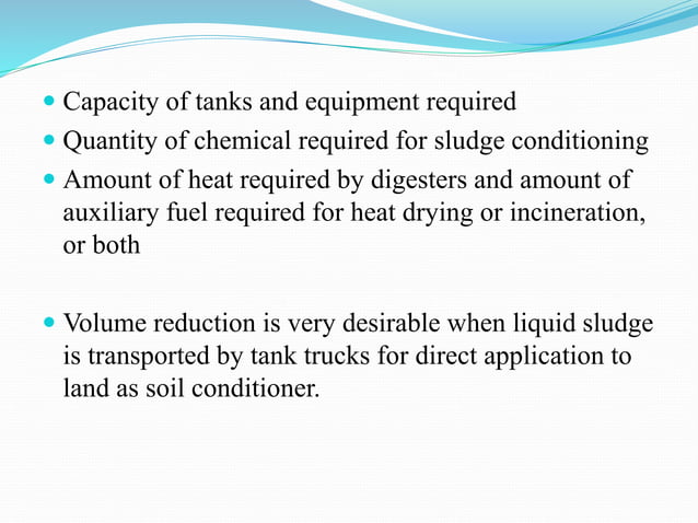 Sludge thickening and stabilization processes | PPTX