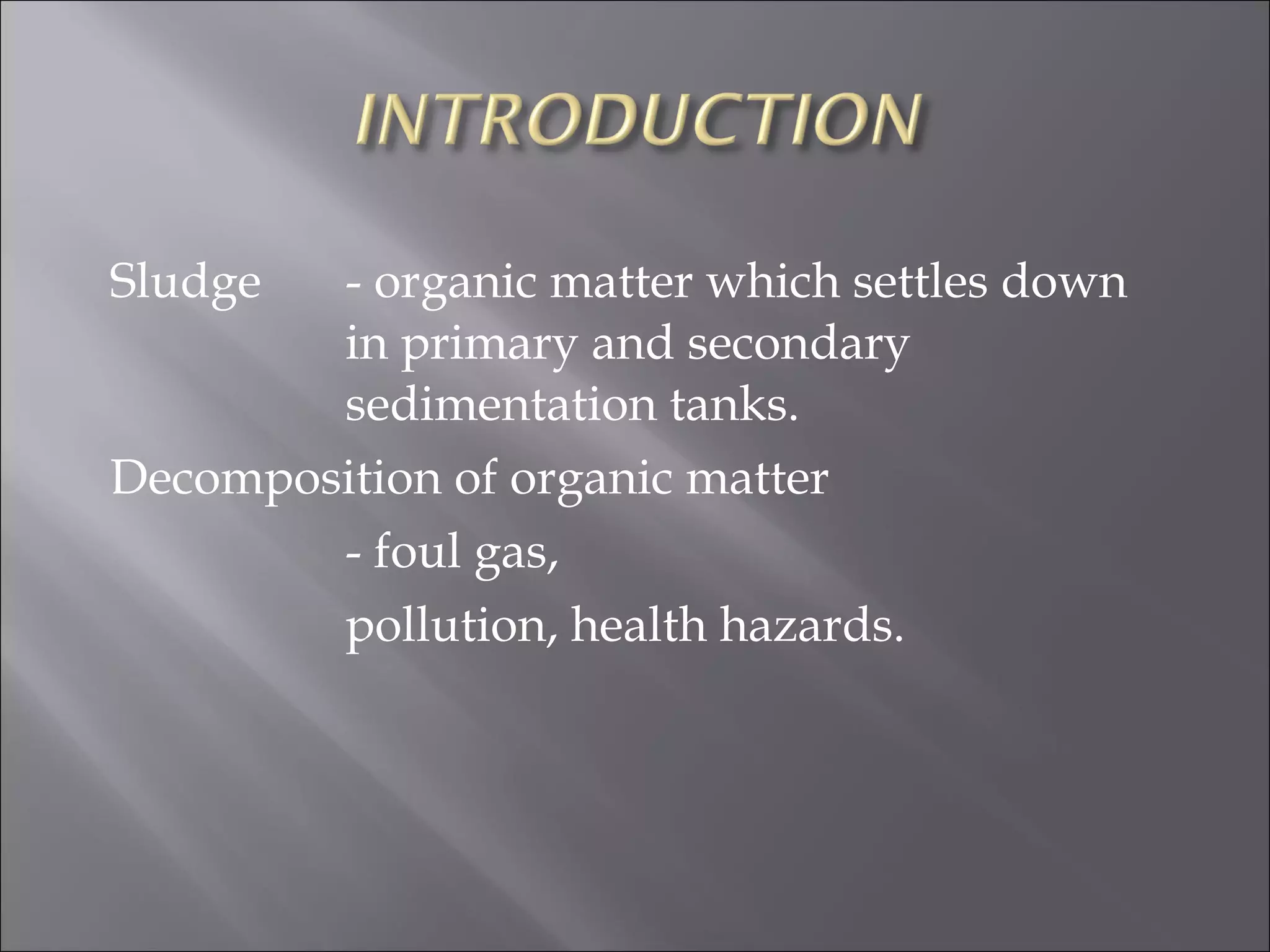 Sludge treatment and disposal | PPT
