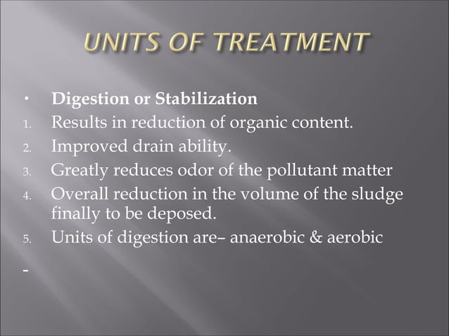 Sludge treatment and disposal | PPT | Indoor Environmental Quality ...