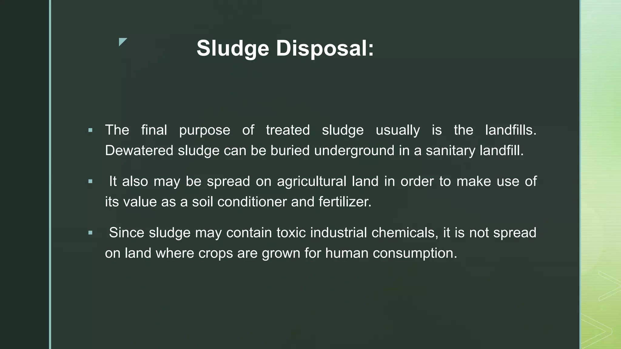 Sludge treatment and disposal | PPT