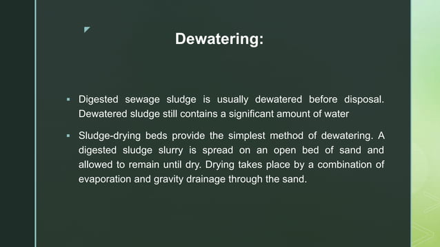 Sludge treatment and disposal | PPT