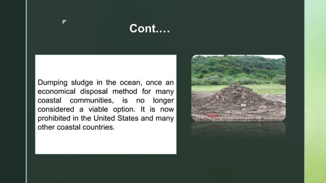 Sludge treatment and disposal | PPT