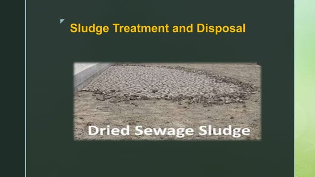 Sludge treatment and disposal | PPT