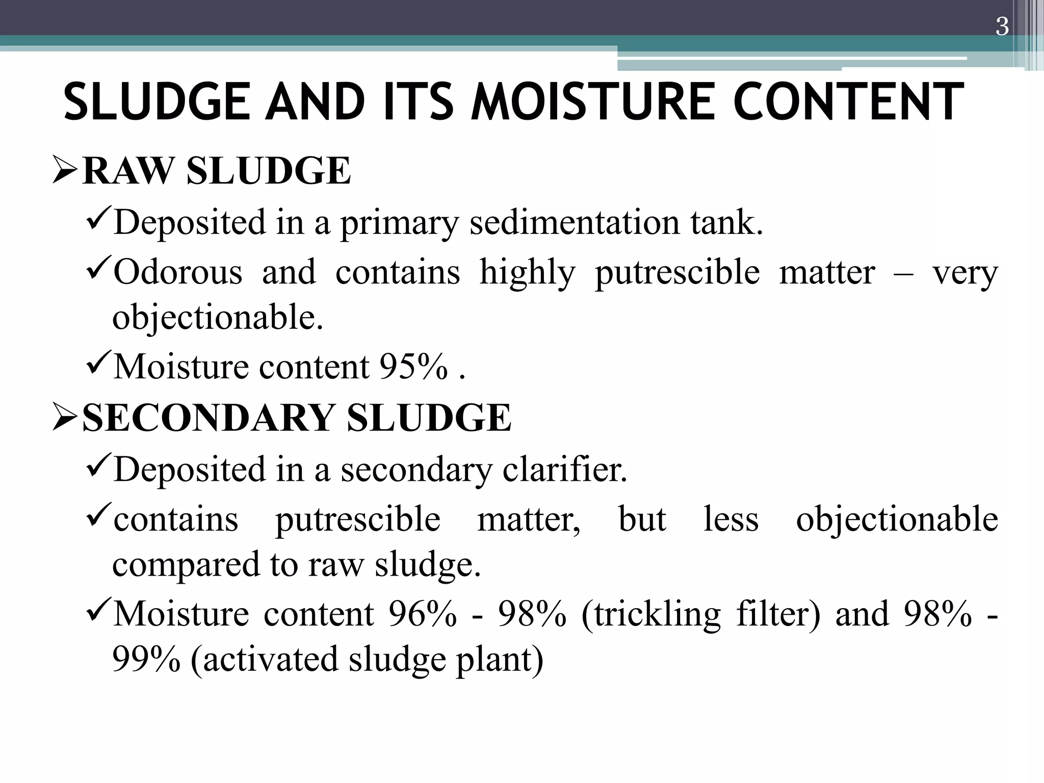 Sludge treatment and disposal 1 | PPTX
