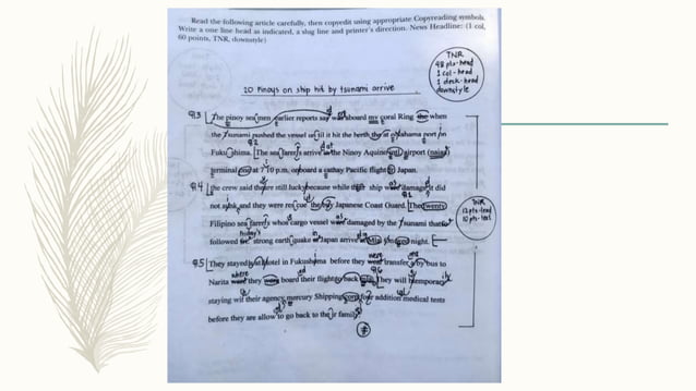 Slugline and Printer's Direction copyred | PPTX