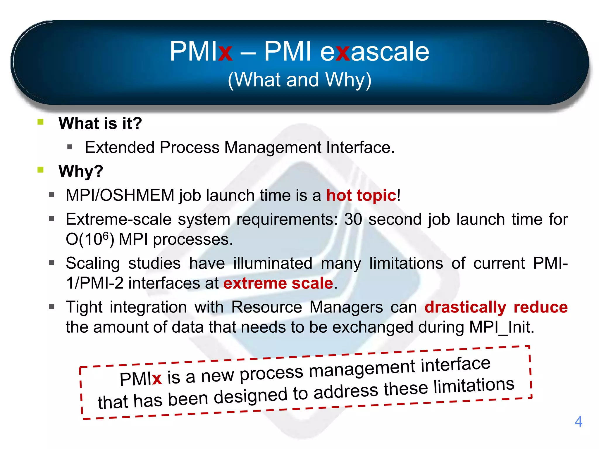Exascale Process Management Interface | PPTX | Operating Systems | Computer Software and ...