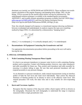 Slug Test Procedures | DOC