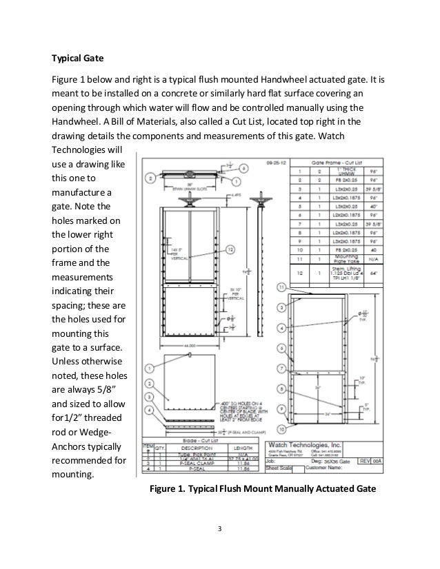 Sluice Gate Installation Guide - Watch Technologies