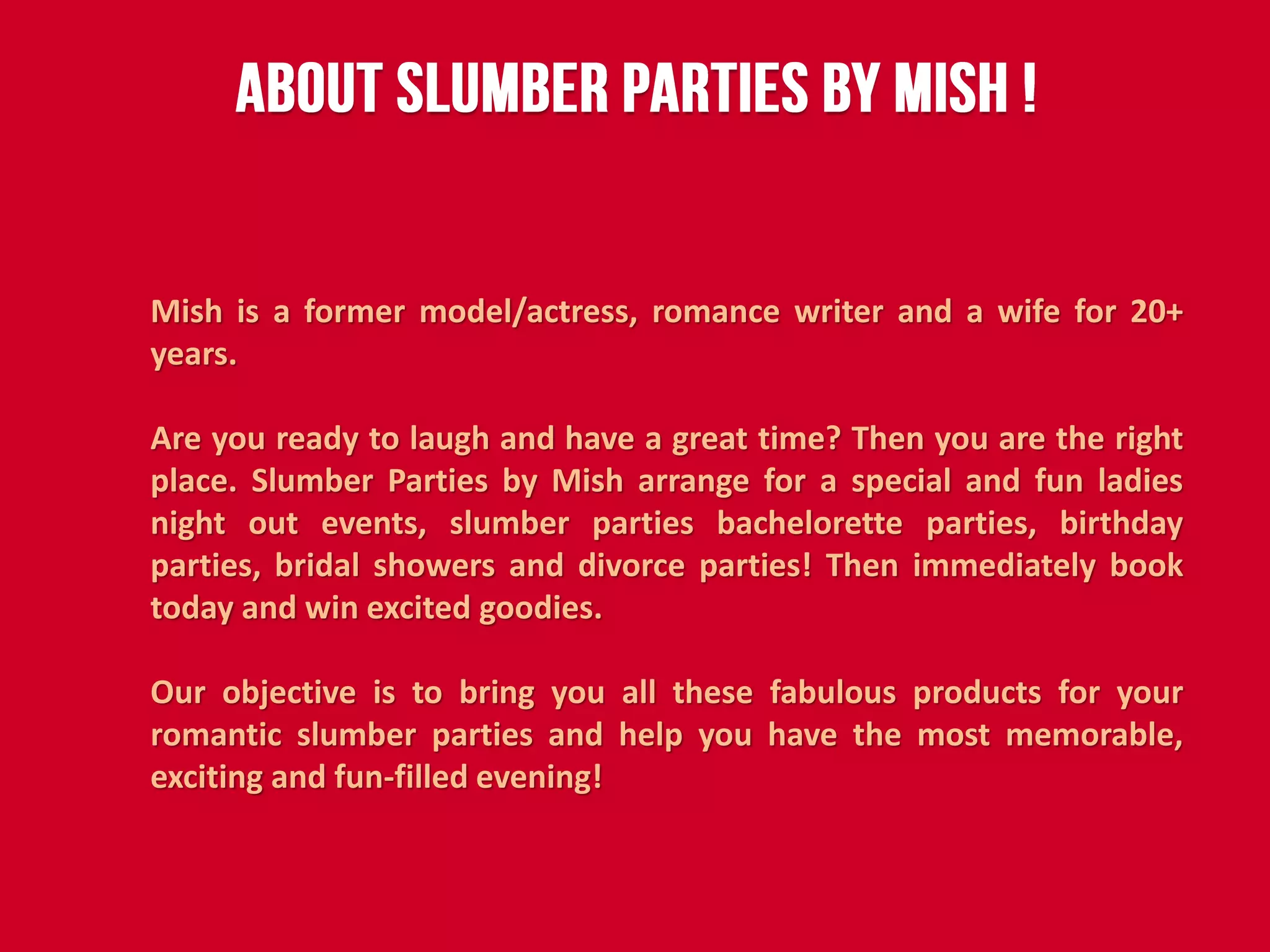 Slumber Parties by Mish | PPT