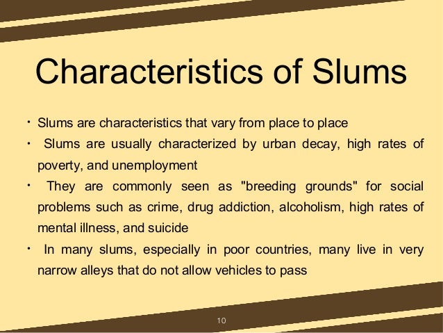 Slum definitions