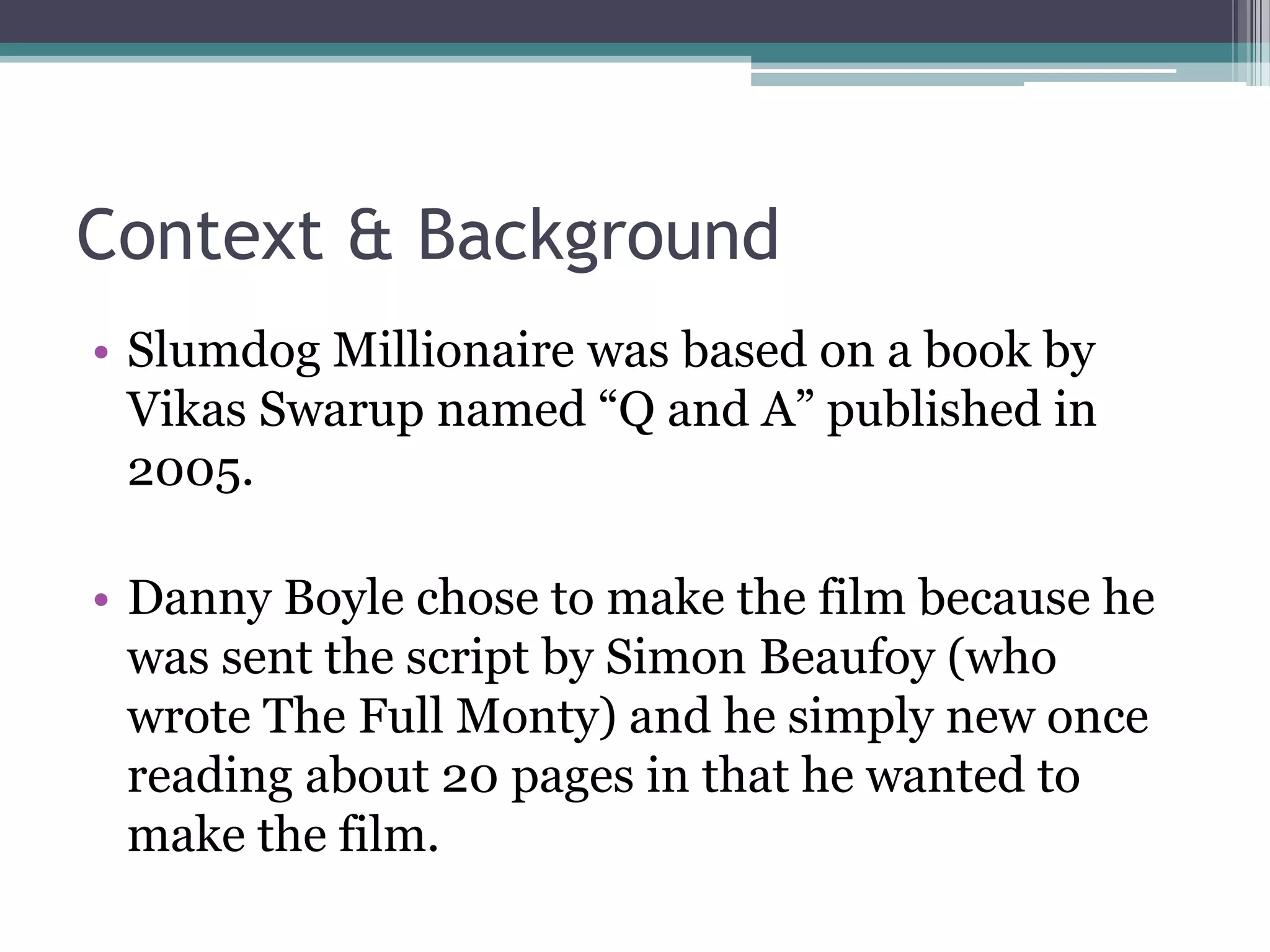 Slumdog millionaire | PPTX