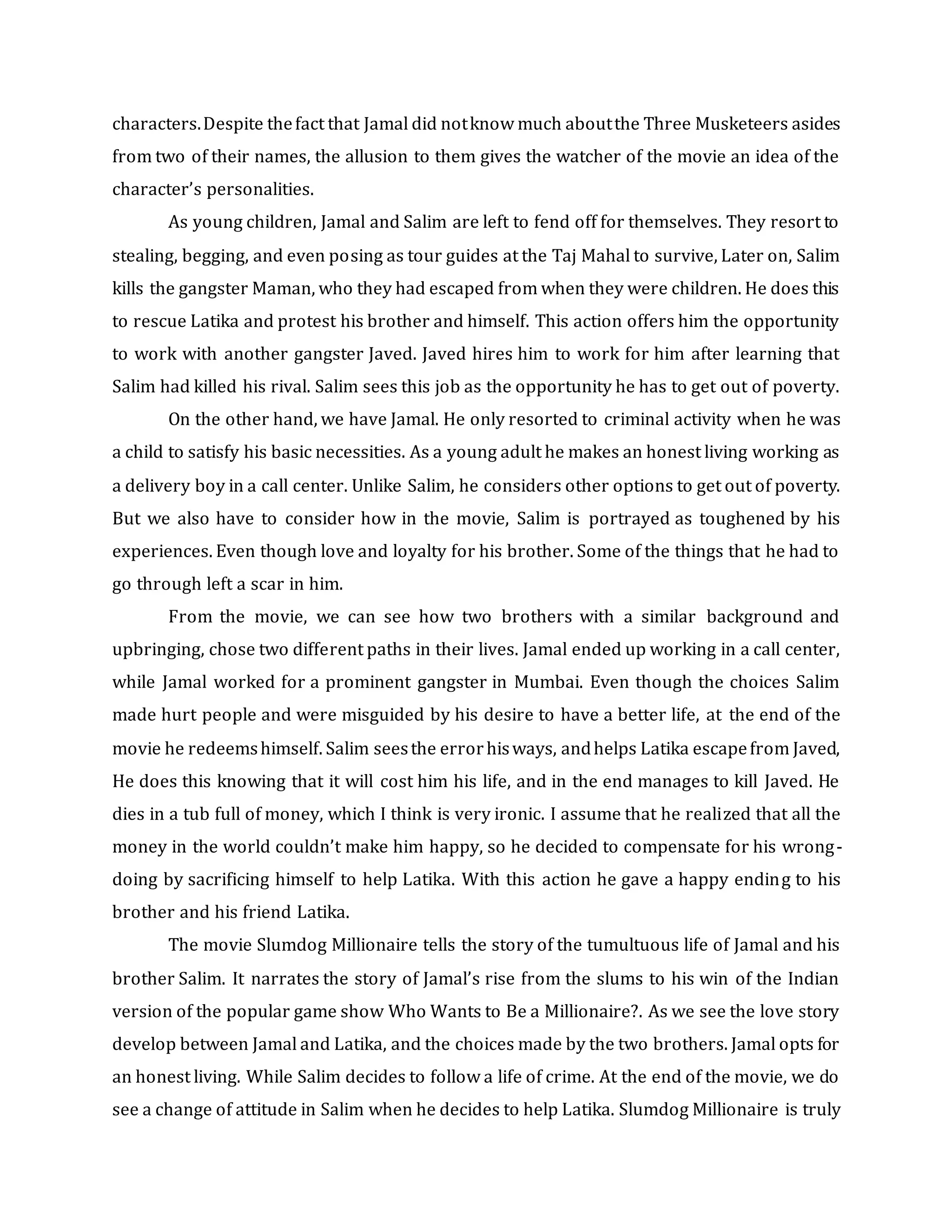 Slumdog millionaire | DOCX