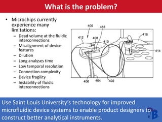 Saint Louis University, Improved Microchips for Analytical Tools | PPT