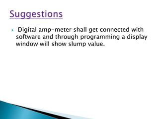 Slump ampeter co relation practically | PPTX