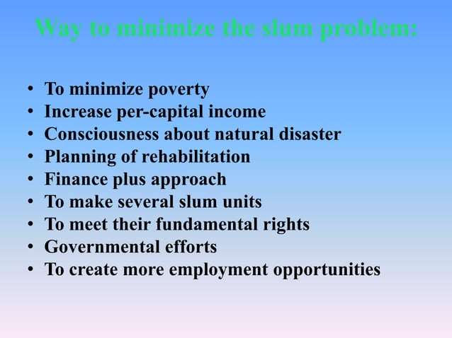 Slum presentation | PPT