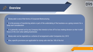 Slump sale under companies act, 2013 | PPTX