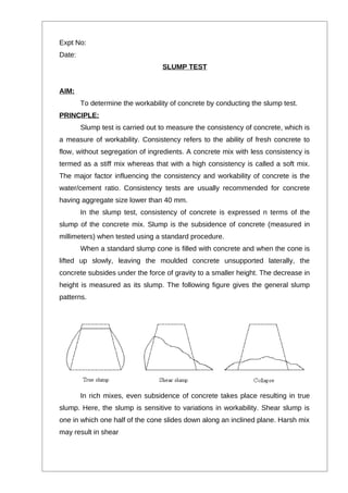 Slump test | PDF