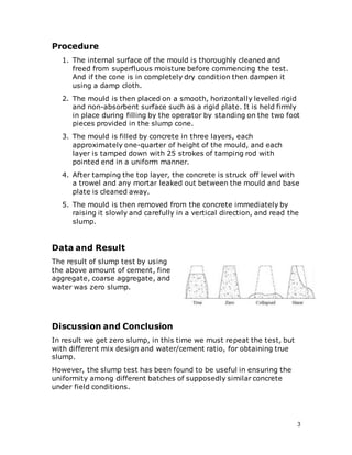 Slump Test - Report | DOCX