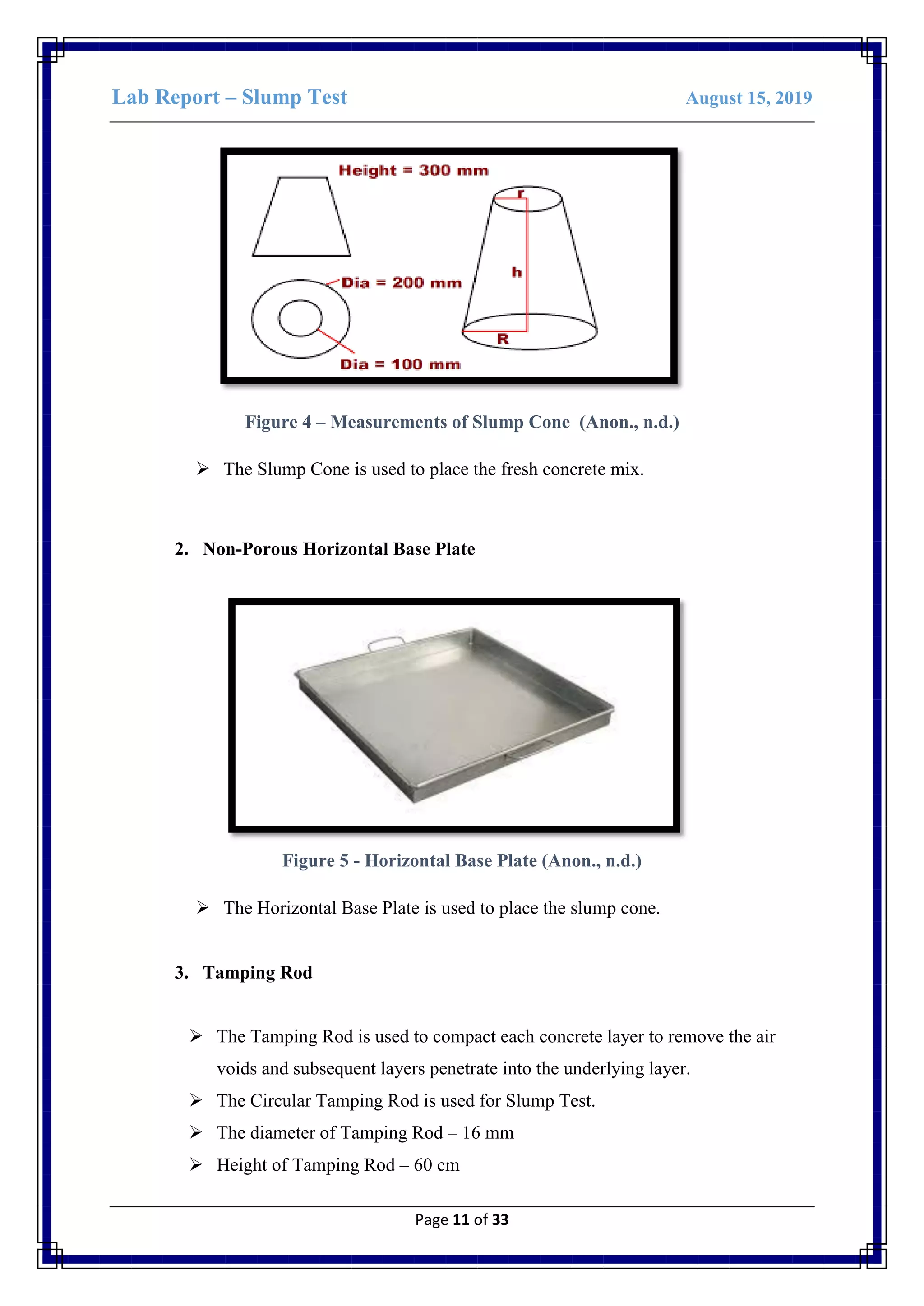Slump test report | PDF