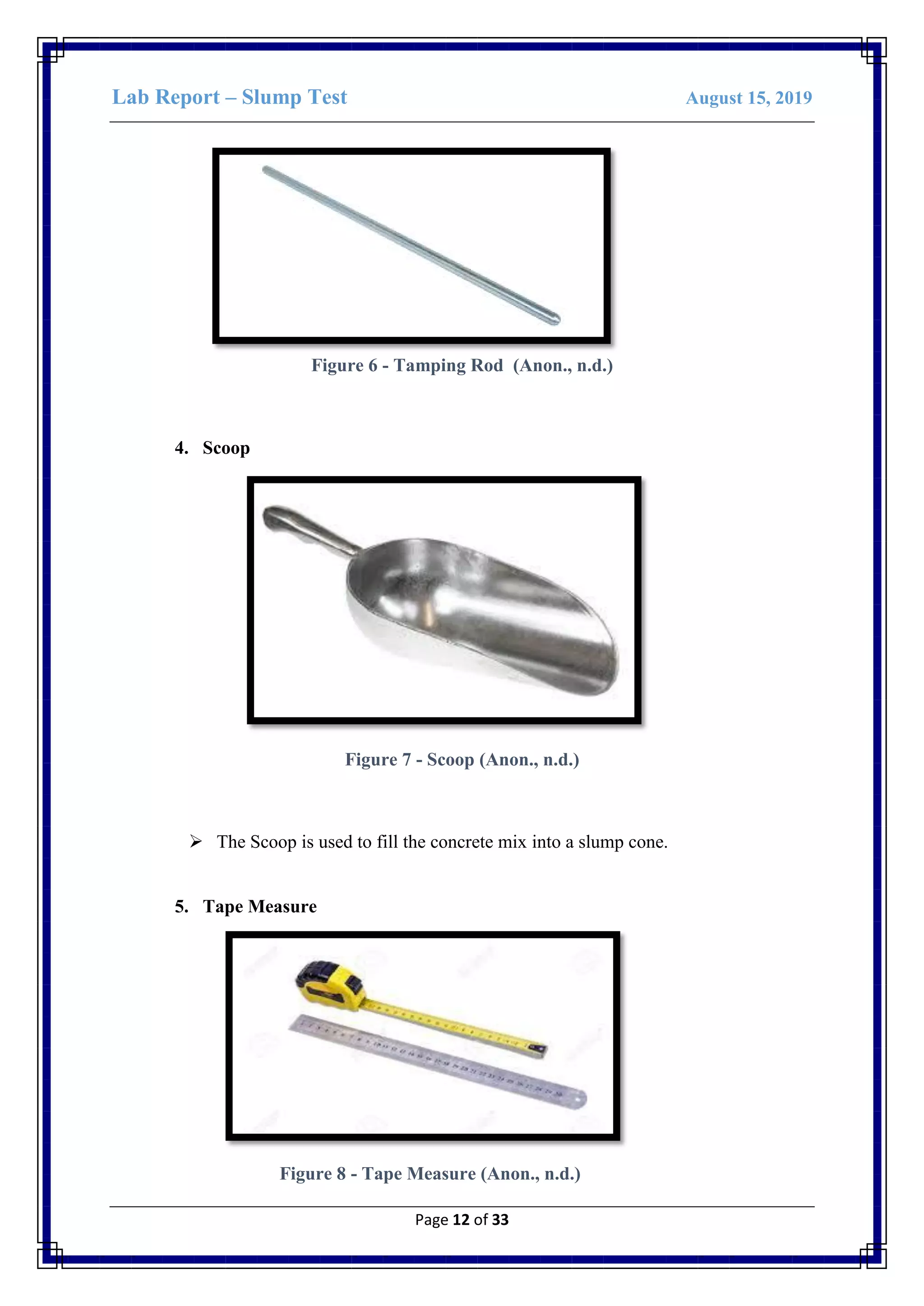 Slump test report | PDF