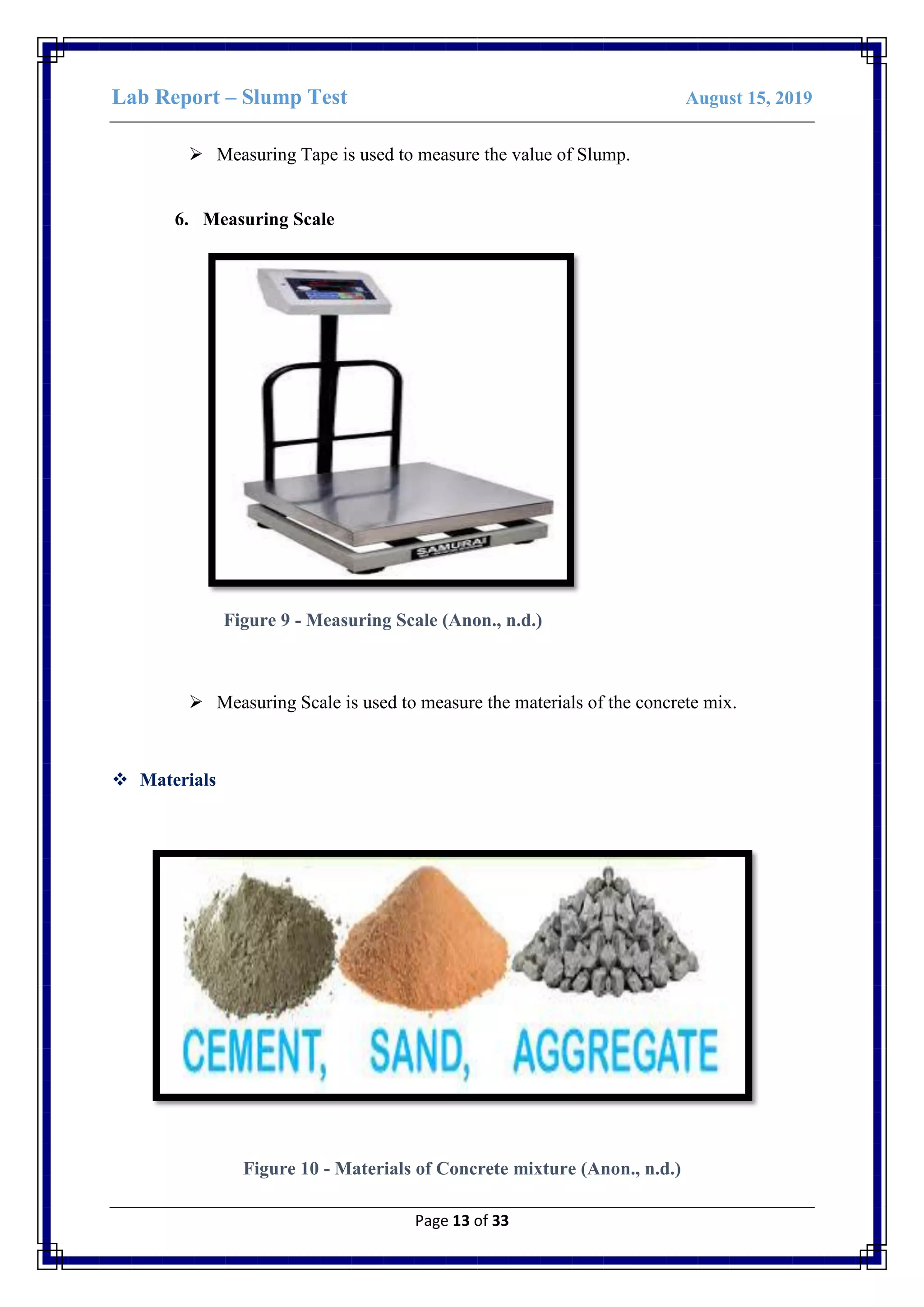 Slump test report | PDF