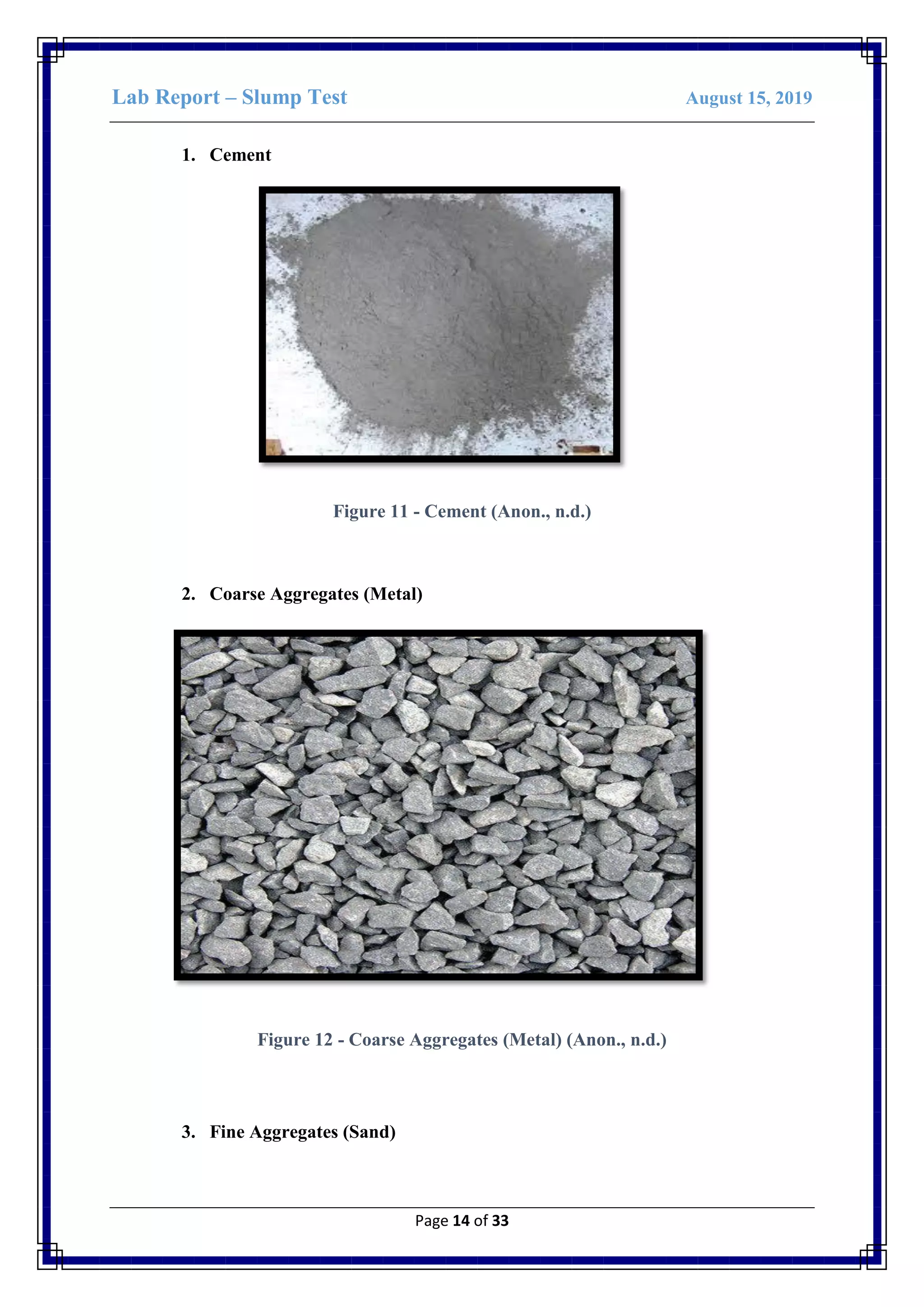 Slump test report | PDF