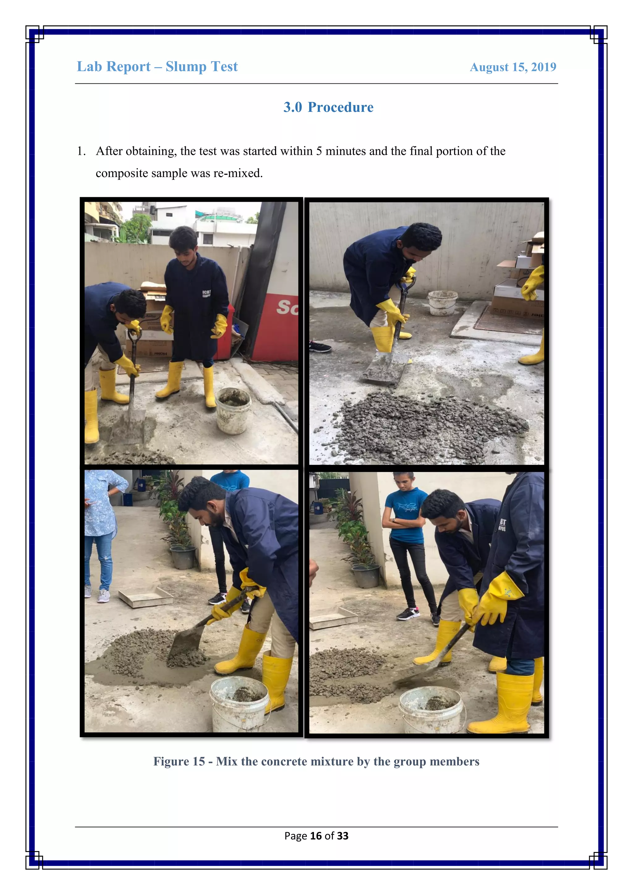 Slump test report | PDF