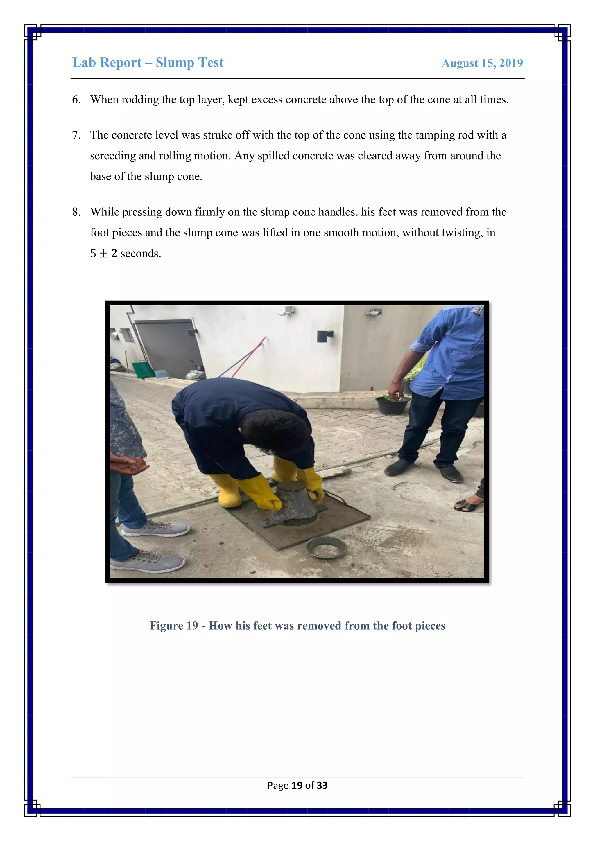 Slump test report | PDF