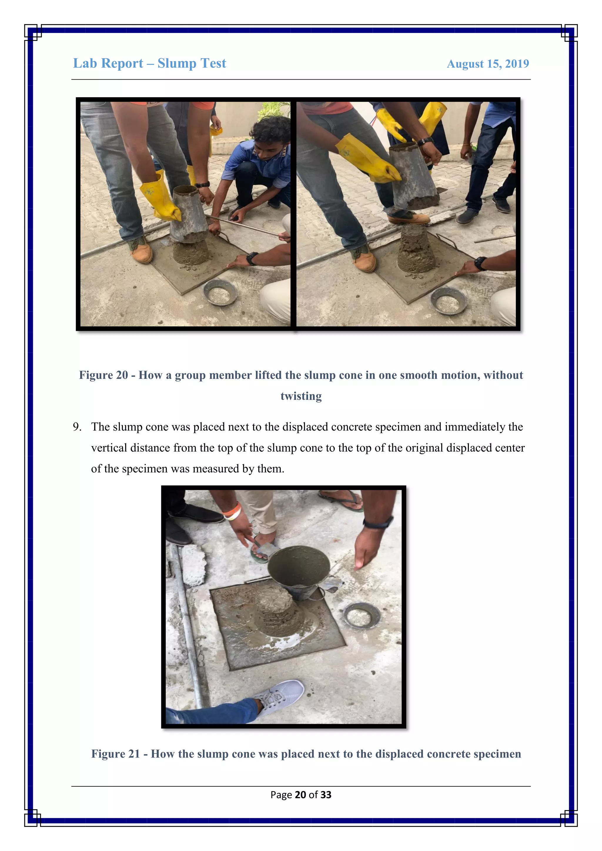 Slump test report | PDF