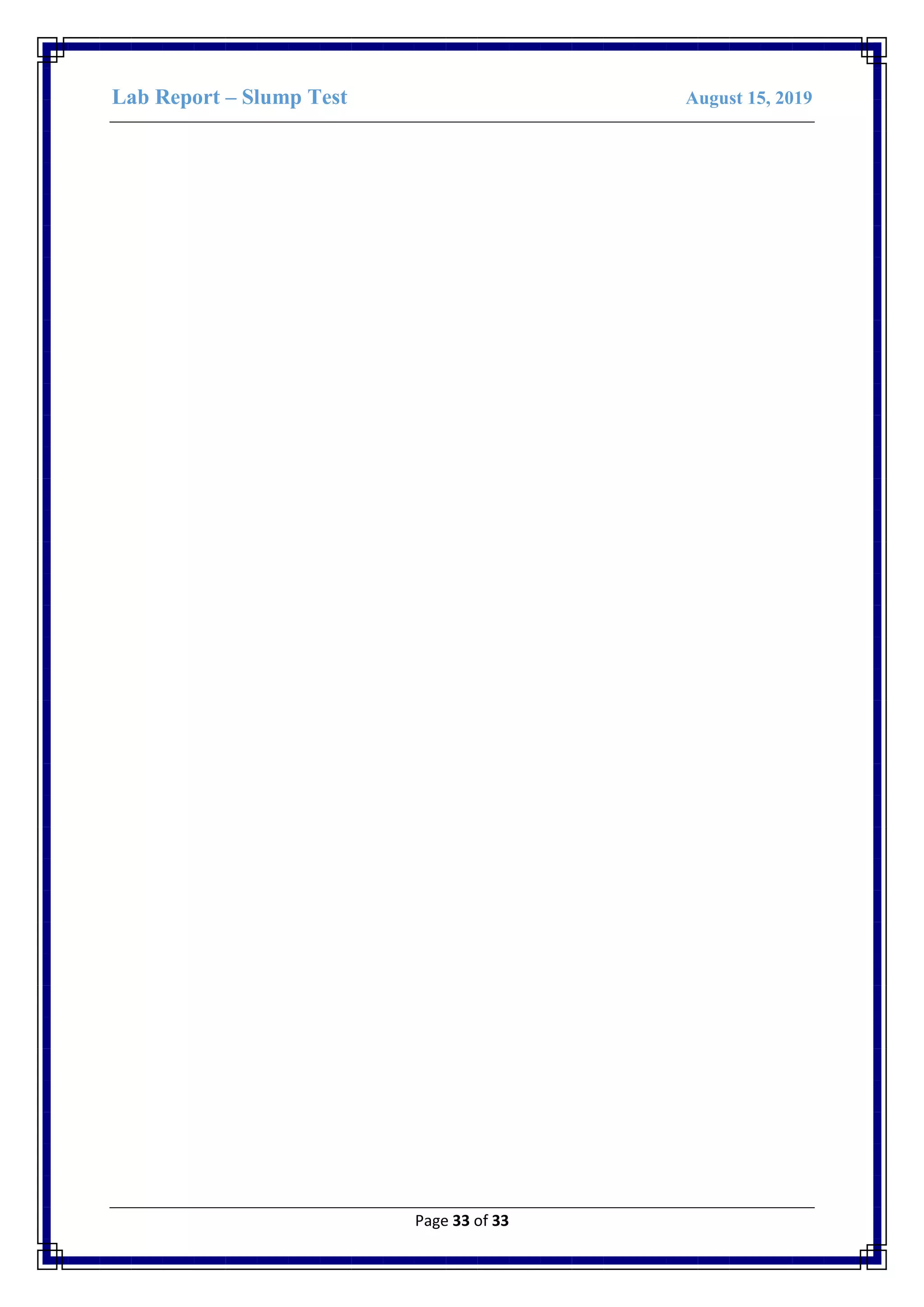 Slump test report | PDF