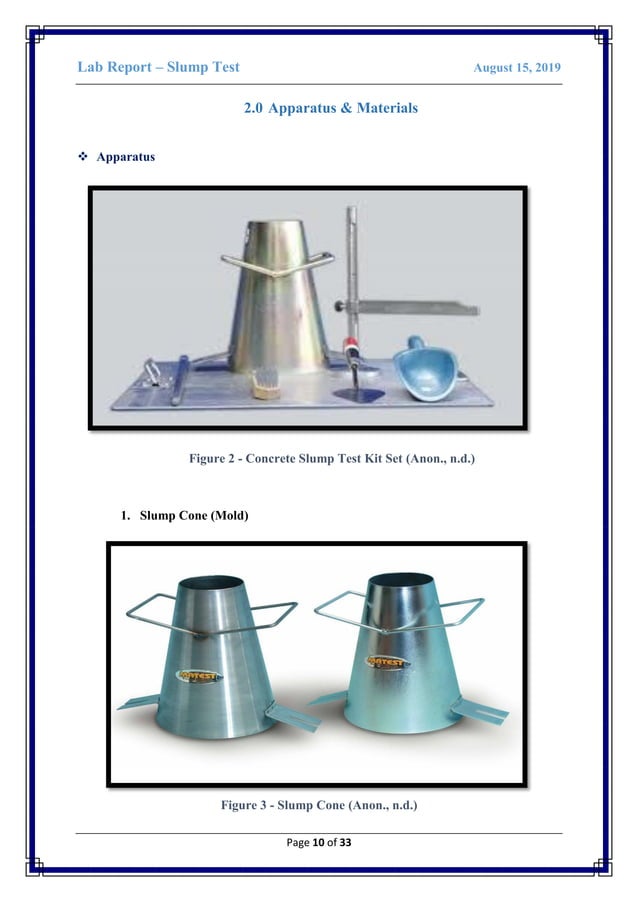 Slump test report | PDF