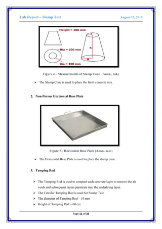 Slump test report | PDF