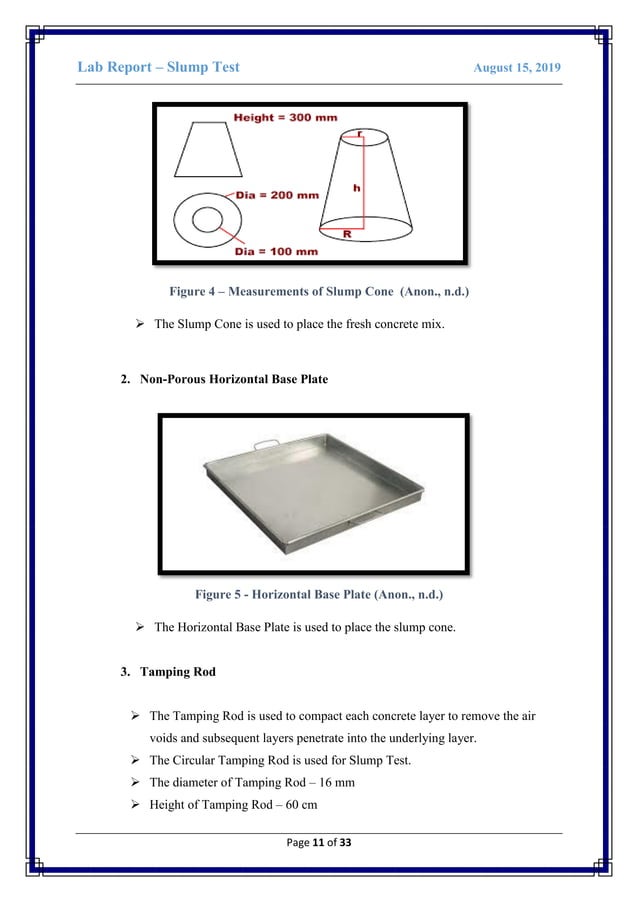 Slump test report | PDF