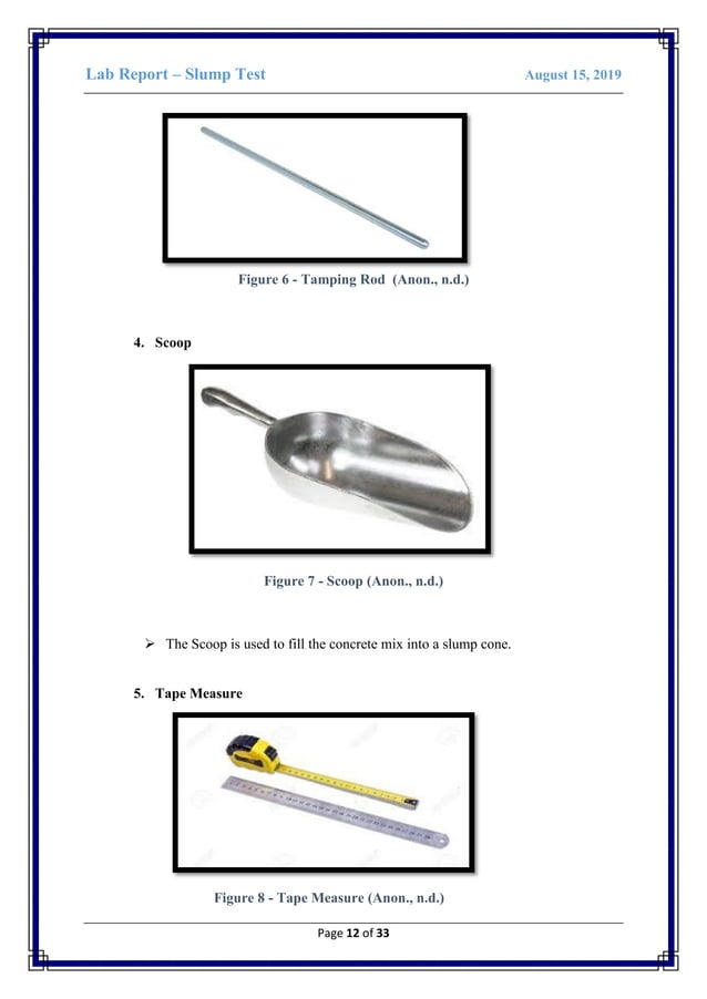 Slump test report | PDF
