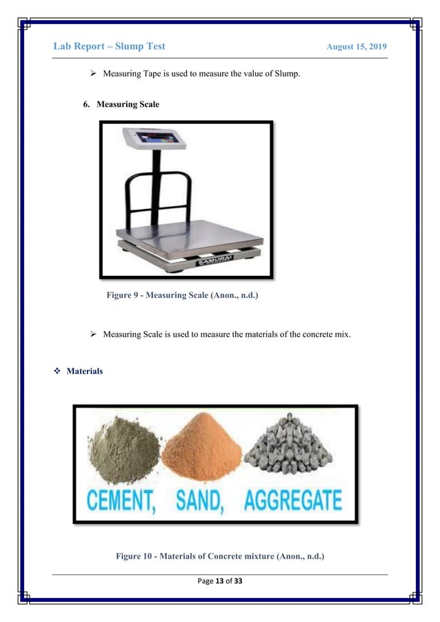 Slump test report | PDF